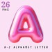3D Pink Bubbly Alphabet Set, Bubblegum 3D Letters, Monogram, Doodle ...