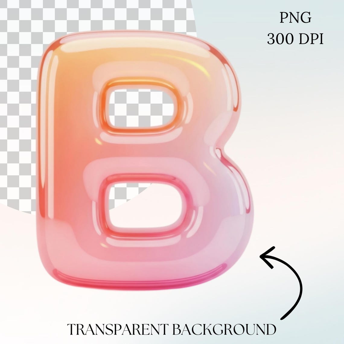 3D Bubble Alphabet Letters | Glossy Gradient Balloon Style | Playful ...