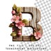 Floral Wood Alphabet A - Z Clipart, 3D Wood PNG Letters, Rustic Font ...
