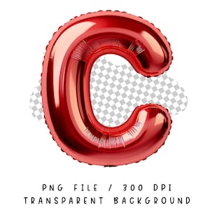 Red Glossy Balloon Alphabet Letters Set (digital Download) - Etsy