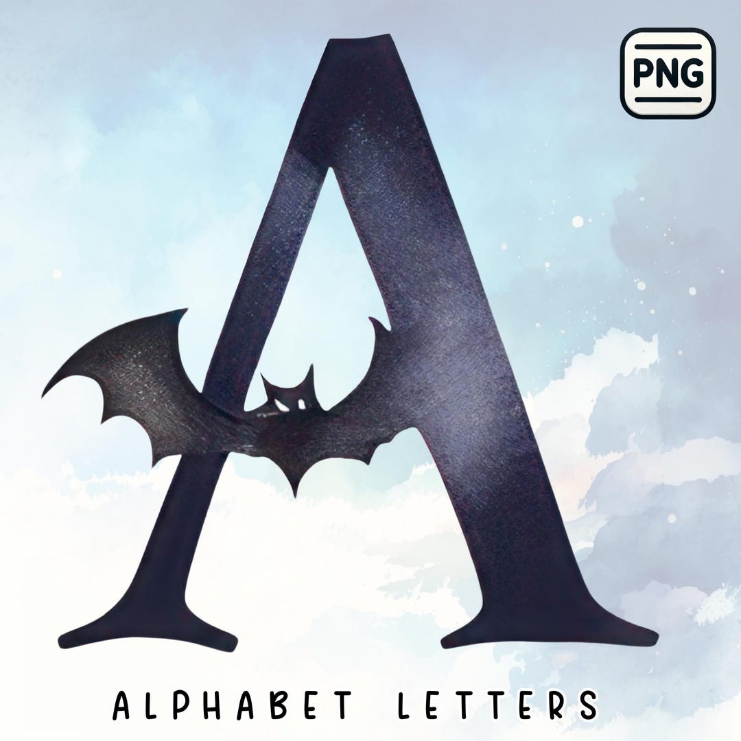 Halloween Alphabet Letters Watercolor Clipart, Halloween Doodle Letters ...