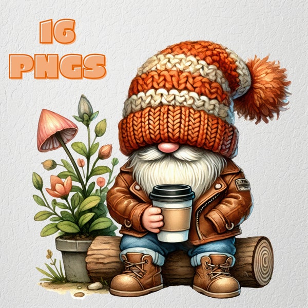 Cute Gnomes Alphabet A Z Clipart, Watercolor Letters Png, Gnome ...