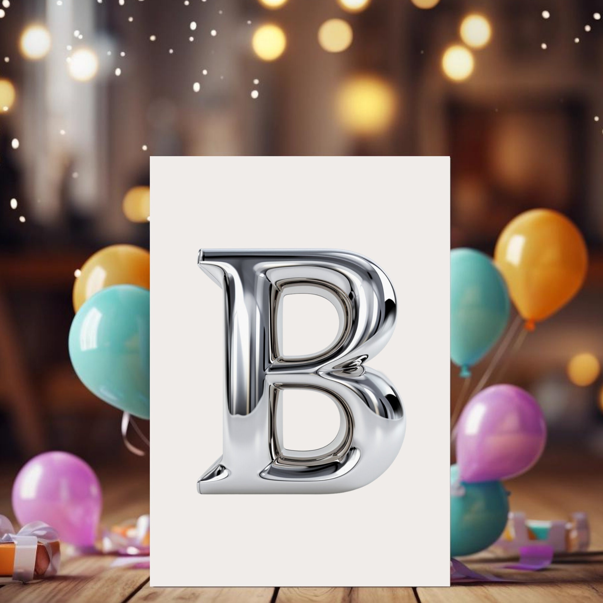 Metallic Balloon Alphabet Set, Silver Letter A-Z Alphabet, Letters With ...