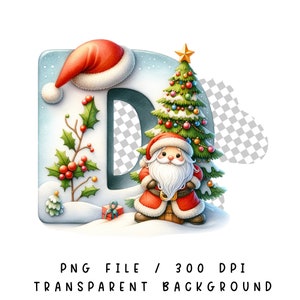 Christmas Alphabet Set, A to Z Santa Letters, Christmas Trees ...