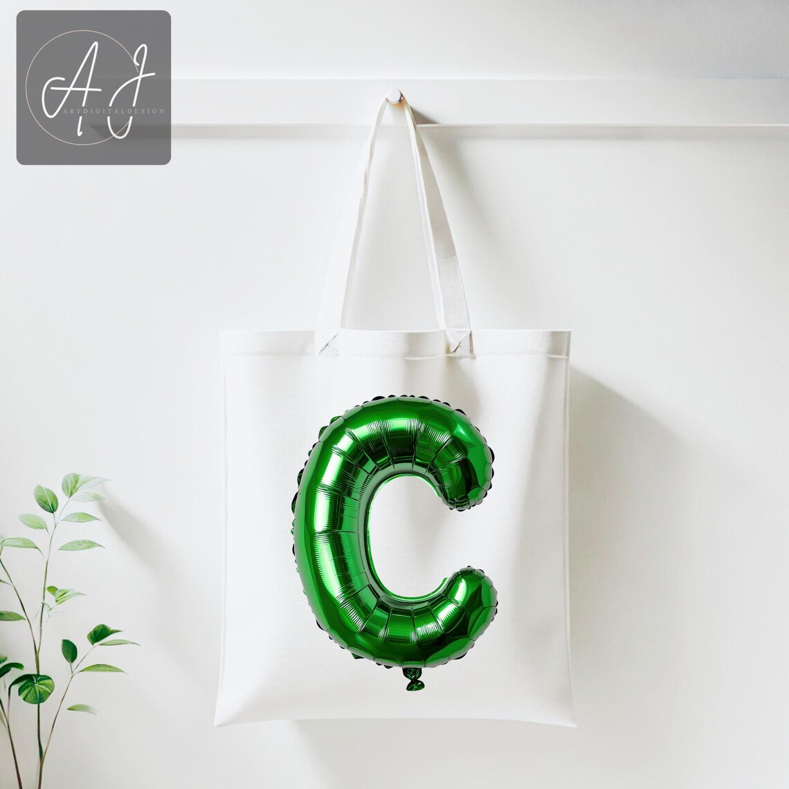 Green Balloon Letters Clipart, Shiny Metallic Letters, Green Metallic ...