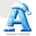Winter Snow Alphabet Clipart: Frozen Ice Letters PNG (digital Download ...