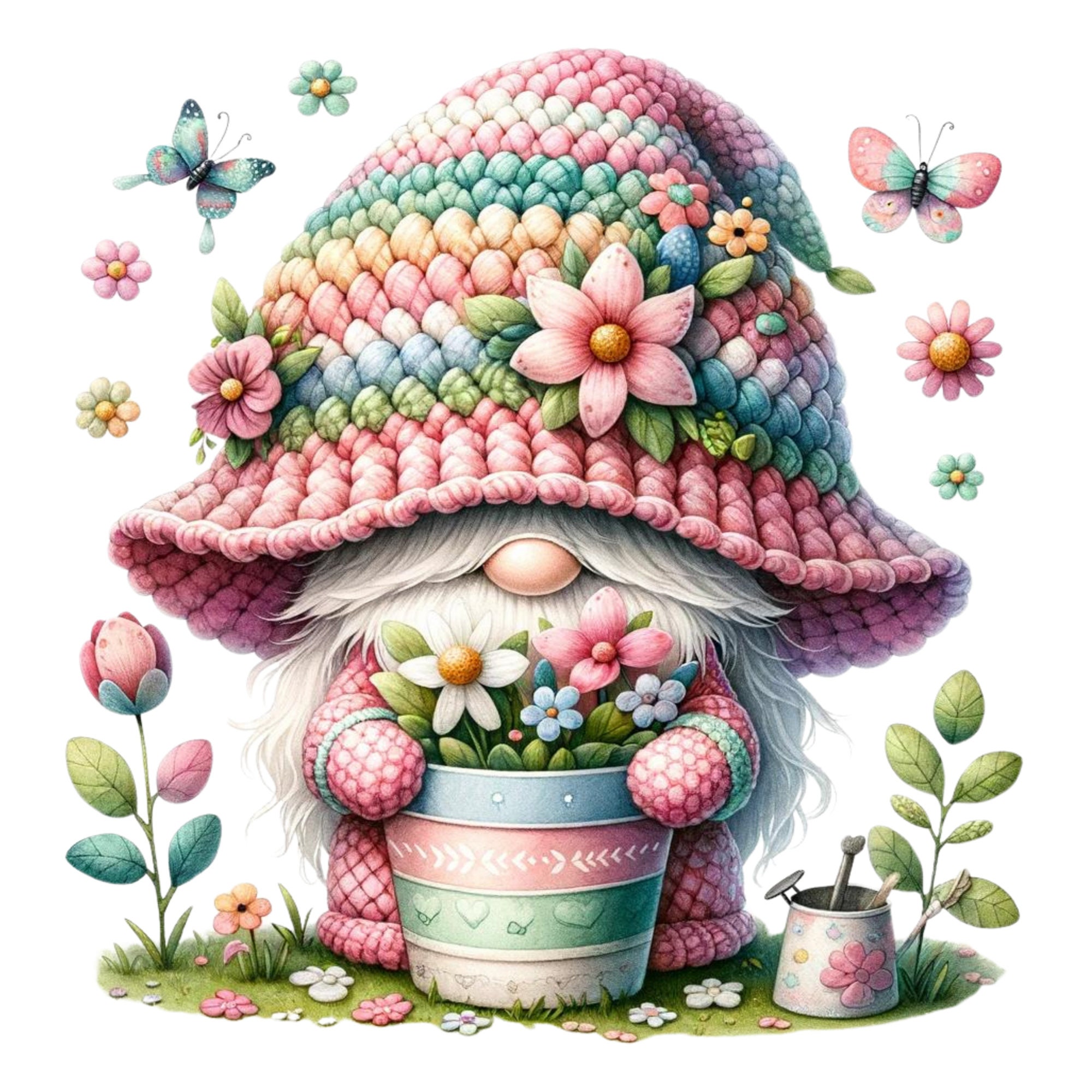 Gnomes Spring Clipart Nursery Art Forest Gnome Clipart Cute Gnome ...