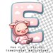 Baby Pig Alphabet Font Letters PNG, A to Z Pink Letters, Animal ...