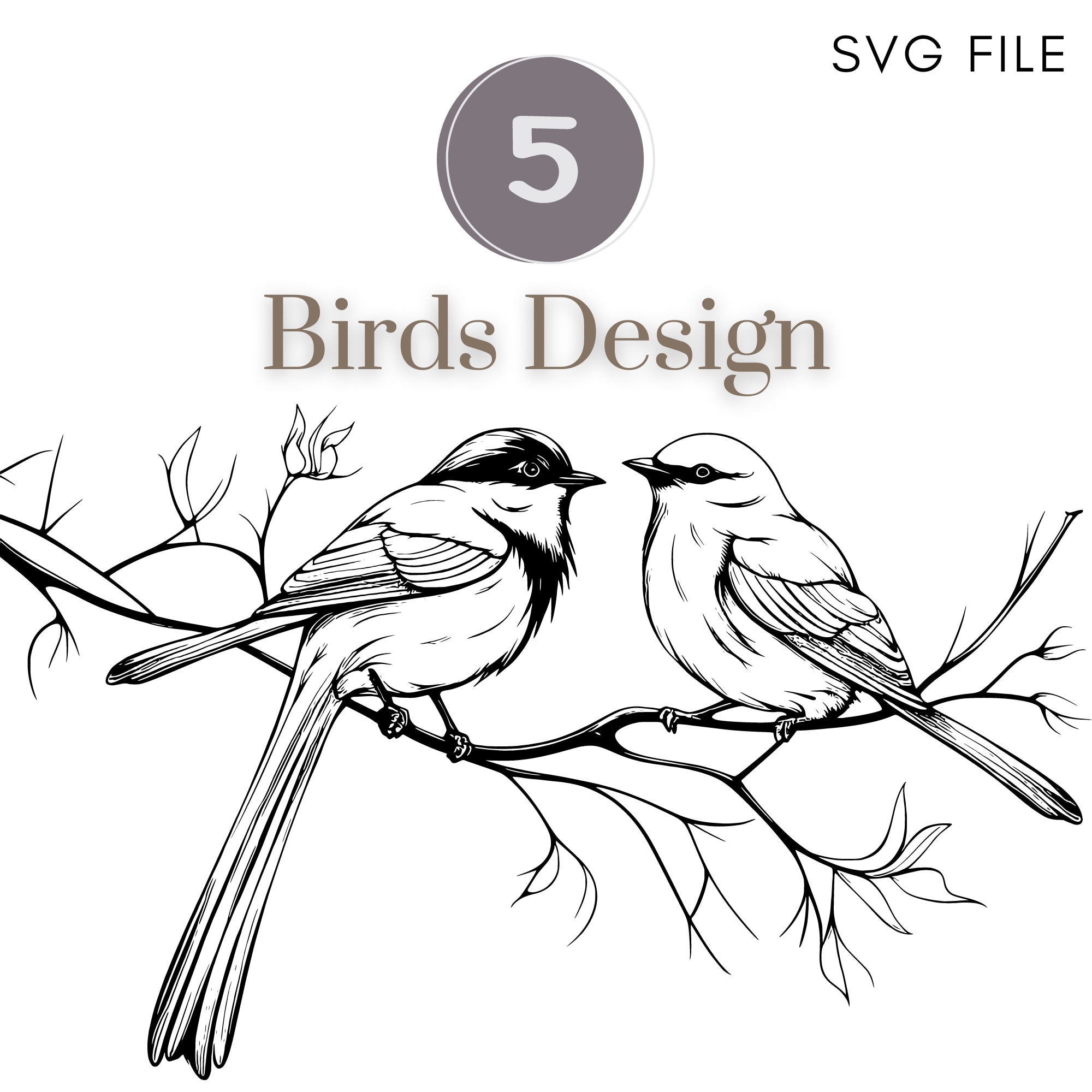 Birds Line Art, Minimalist Bird, Hand Drawn Vector Birds, Line Art ...