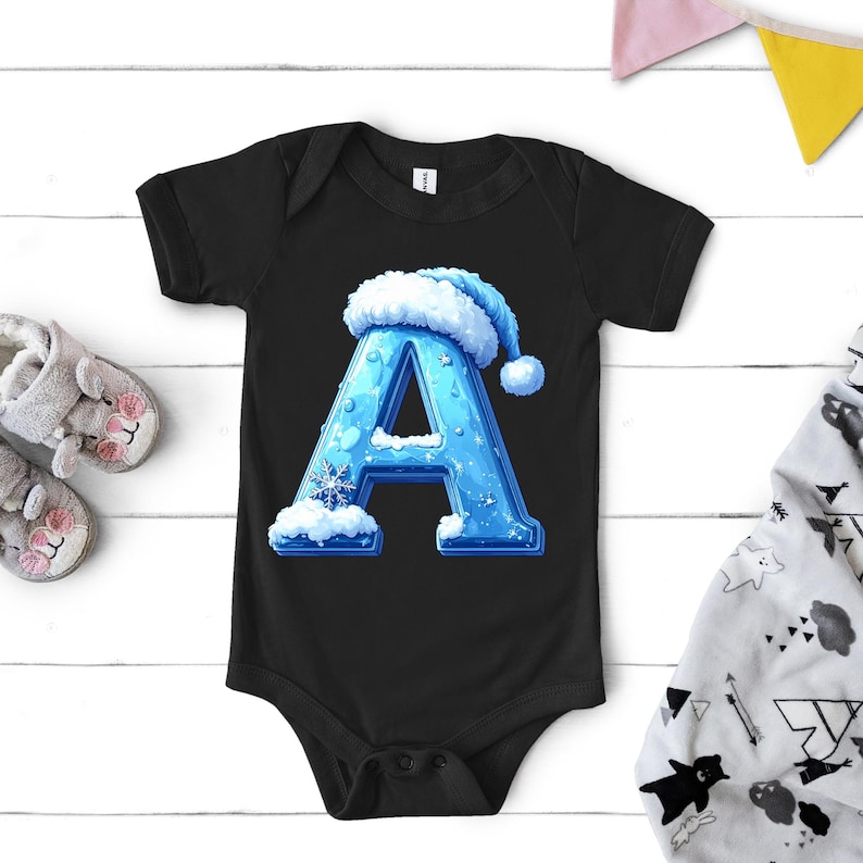 Winter Snow Alphabet Clipart: Frozen Ice Letters PNG (digital Download ...