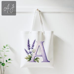 Floral Alphabet Clipart: Purple Watercolor Letters (PNG) - Etsy