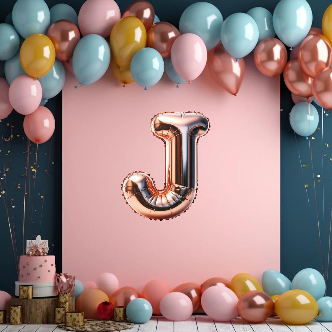 Rose Gold Foil Balloon Alphabet Clip Art - Pink Balloons Letters PNG ...