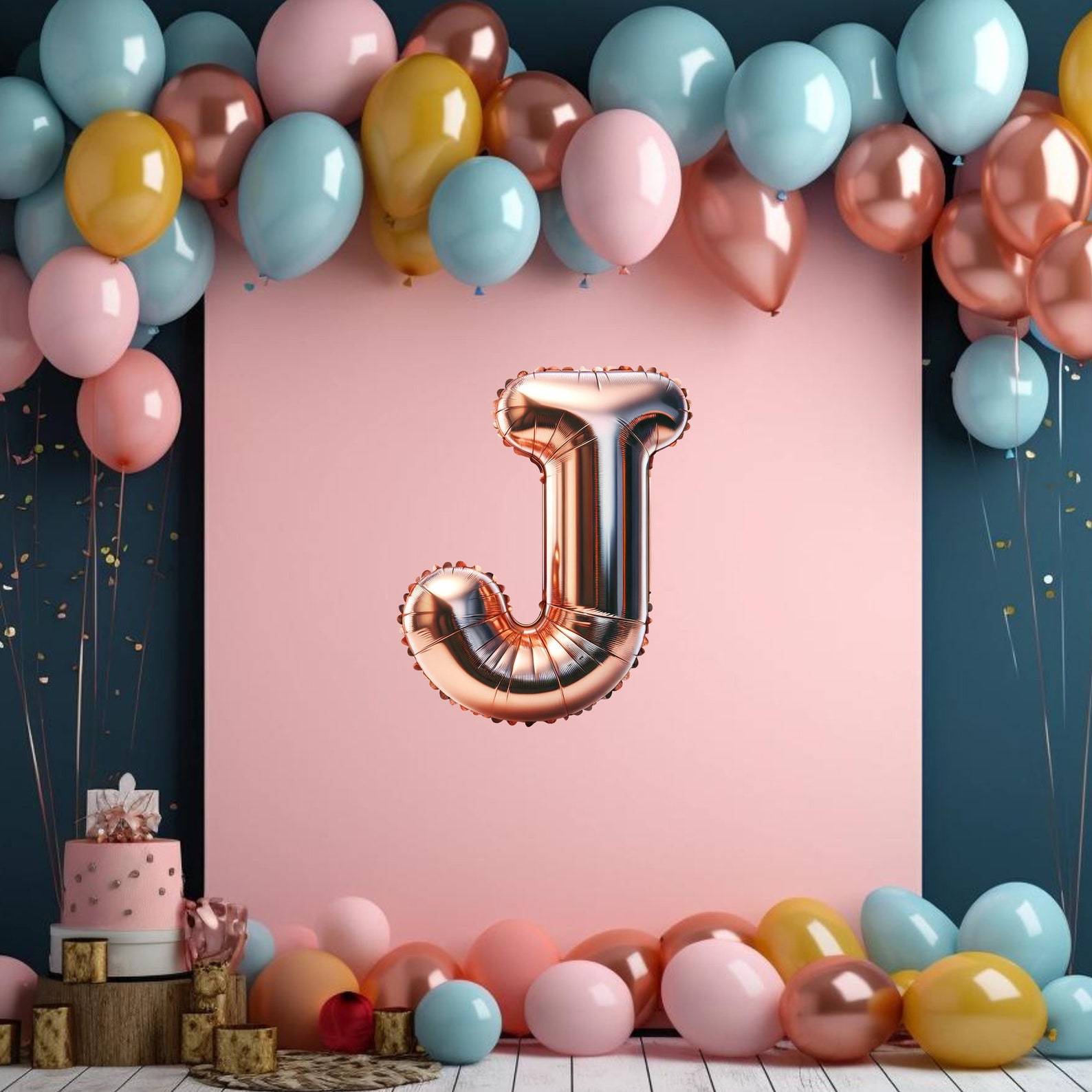Rose Gold Foil Balloon Alphabet Clip Art - Pink Balloons Letters PNG ...