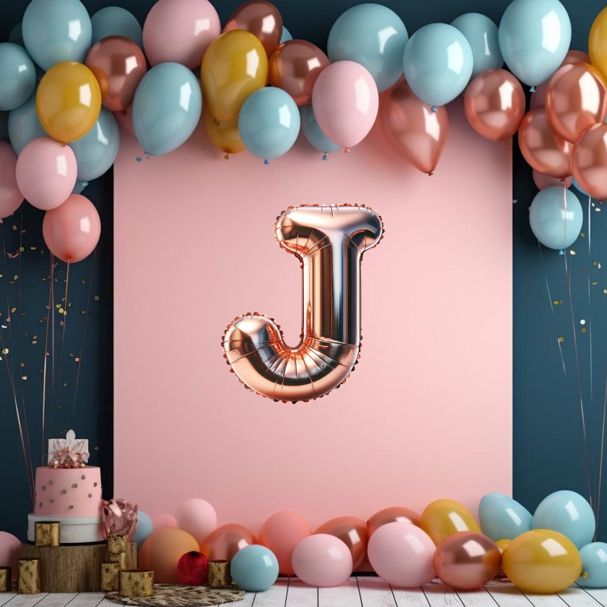 Rose Gold Foil Balloon Alphabet Clip Art - Pink Balloons Letters PNG ...