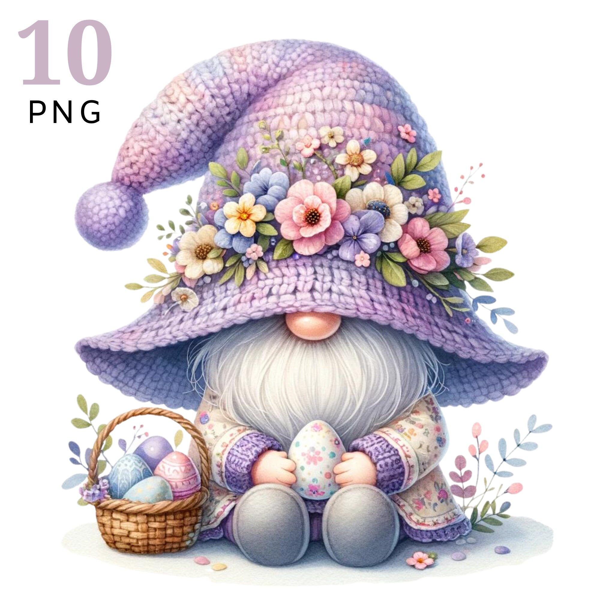 Gnomes Purple Clipart - Spring Gnomes PNG - Easter Gnomes - Cute Gnomes ...