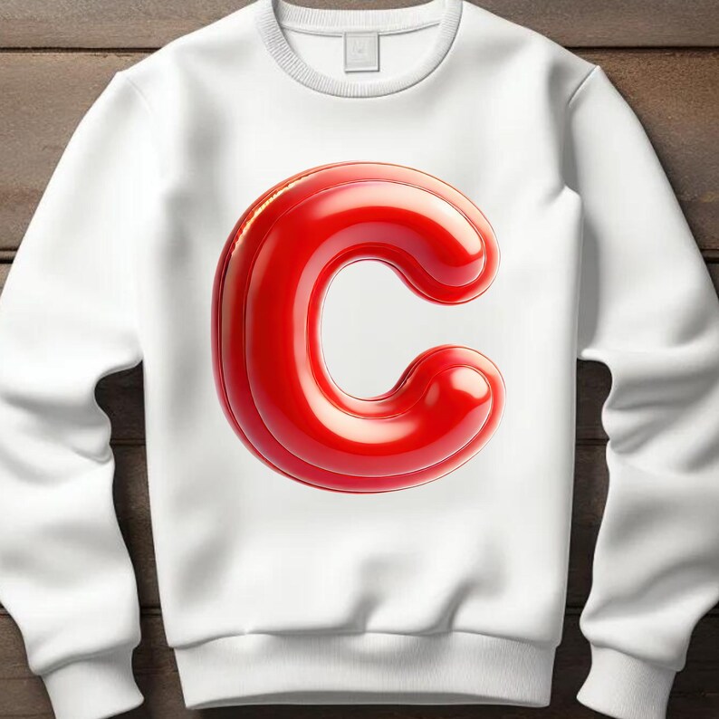 3D Red Balloon Alphabet Letters, 3D Red Bubbly Alphabet Set, Monogram ...