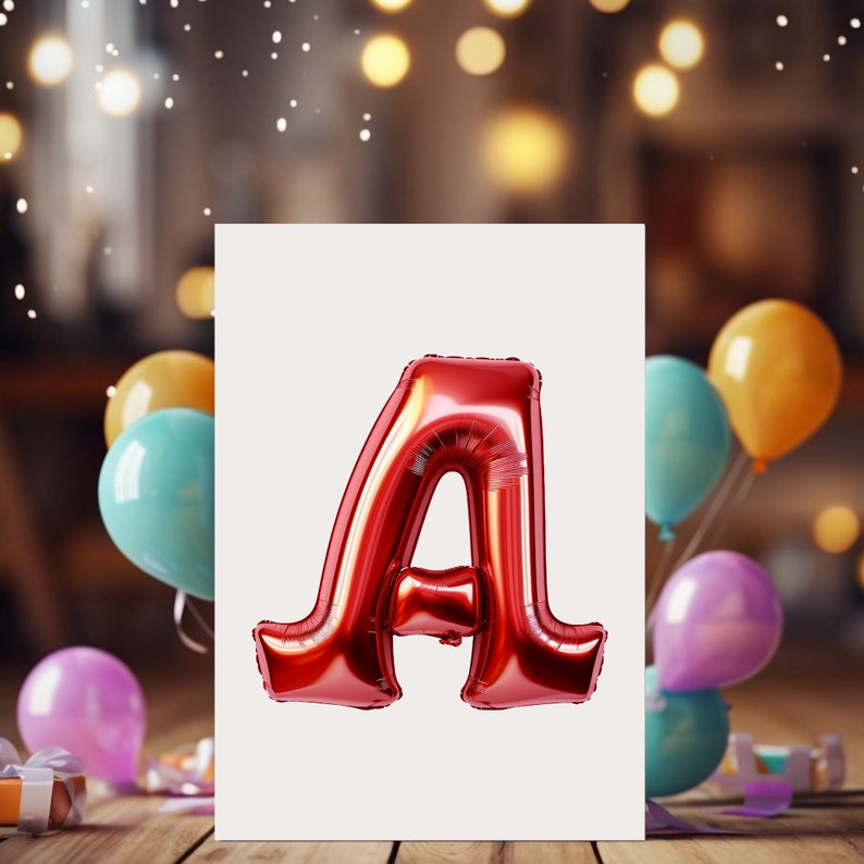 Red Glossy Balloon Alphabet Letters Set, Gleaming Red Glossy Balloon ...