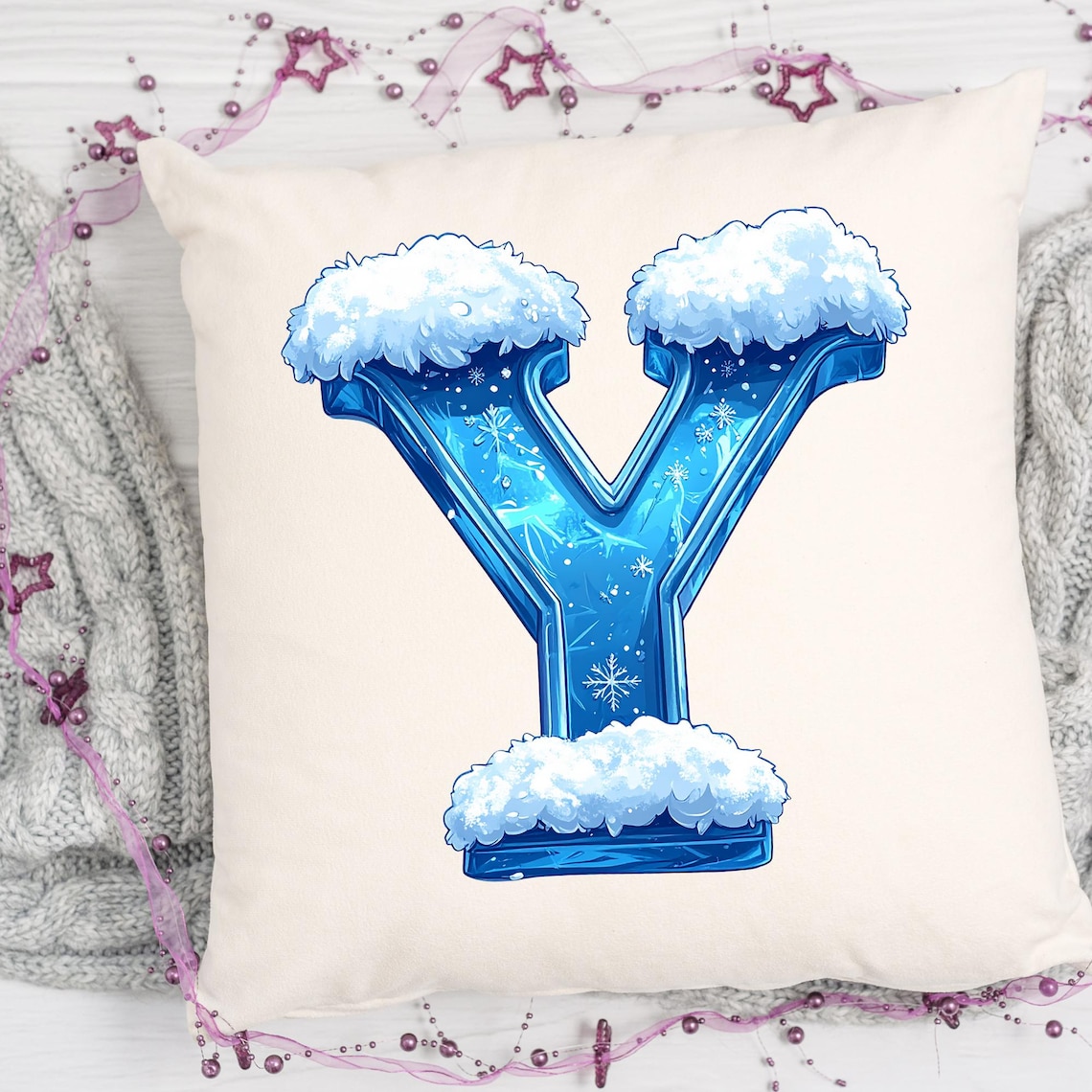 Winter Snow Alphabet Clipart: Frozen Ice Letters PNG (digital Download ...