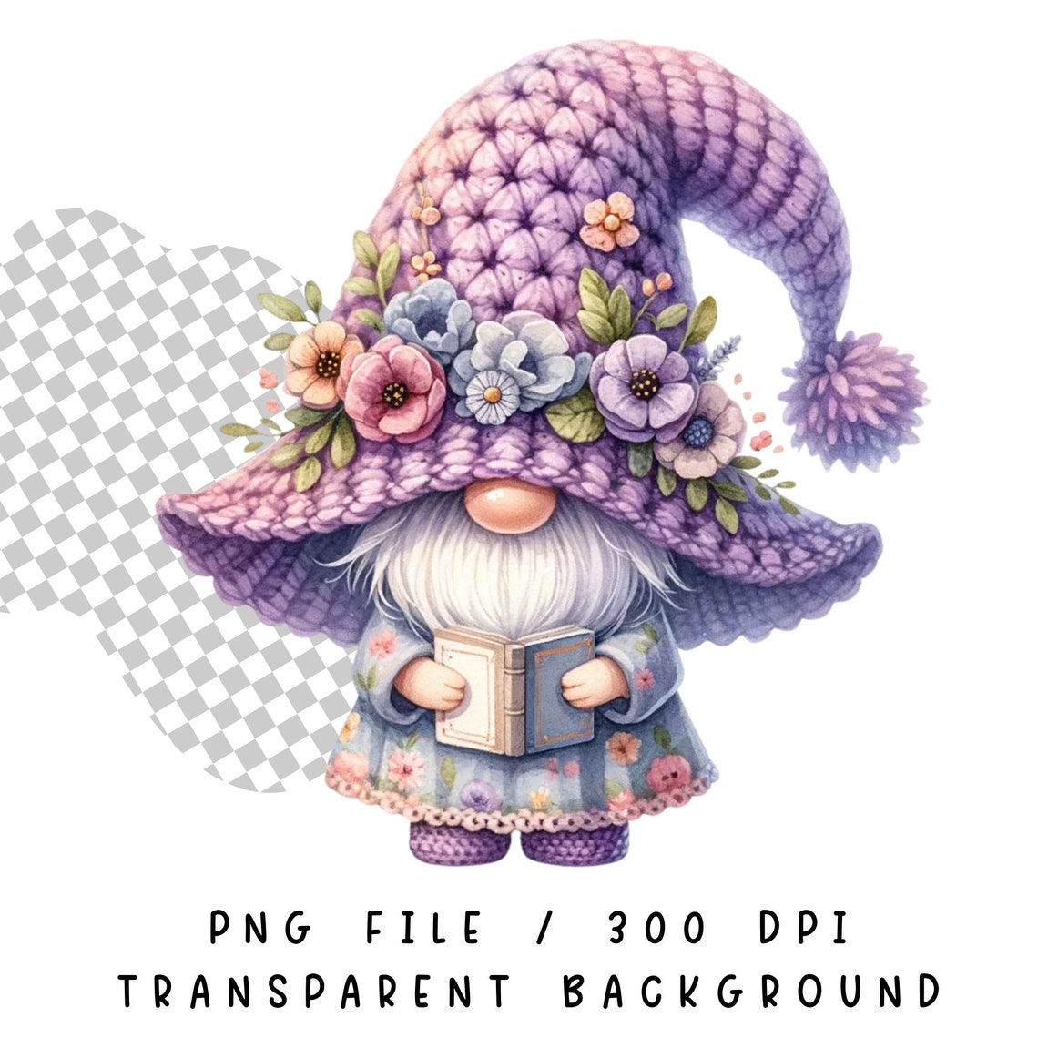 Gnomes Purple Clipart - Spring Gnomes PNG - Easter Gnomes - Cute Gnomes ...