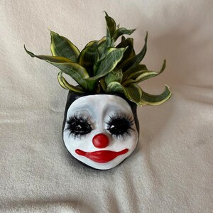 Cute Creepy Doll Face Clown Succulent Planter Vase for Indoor Garden ...