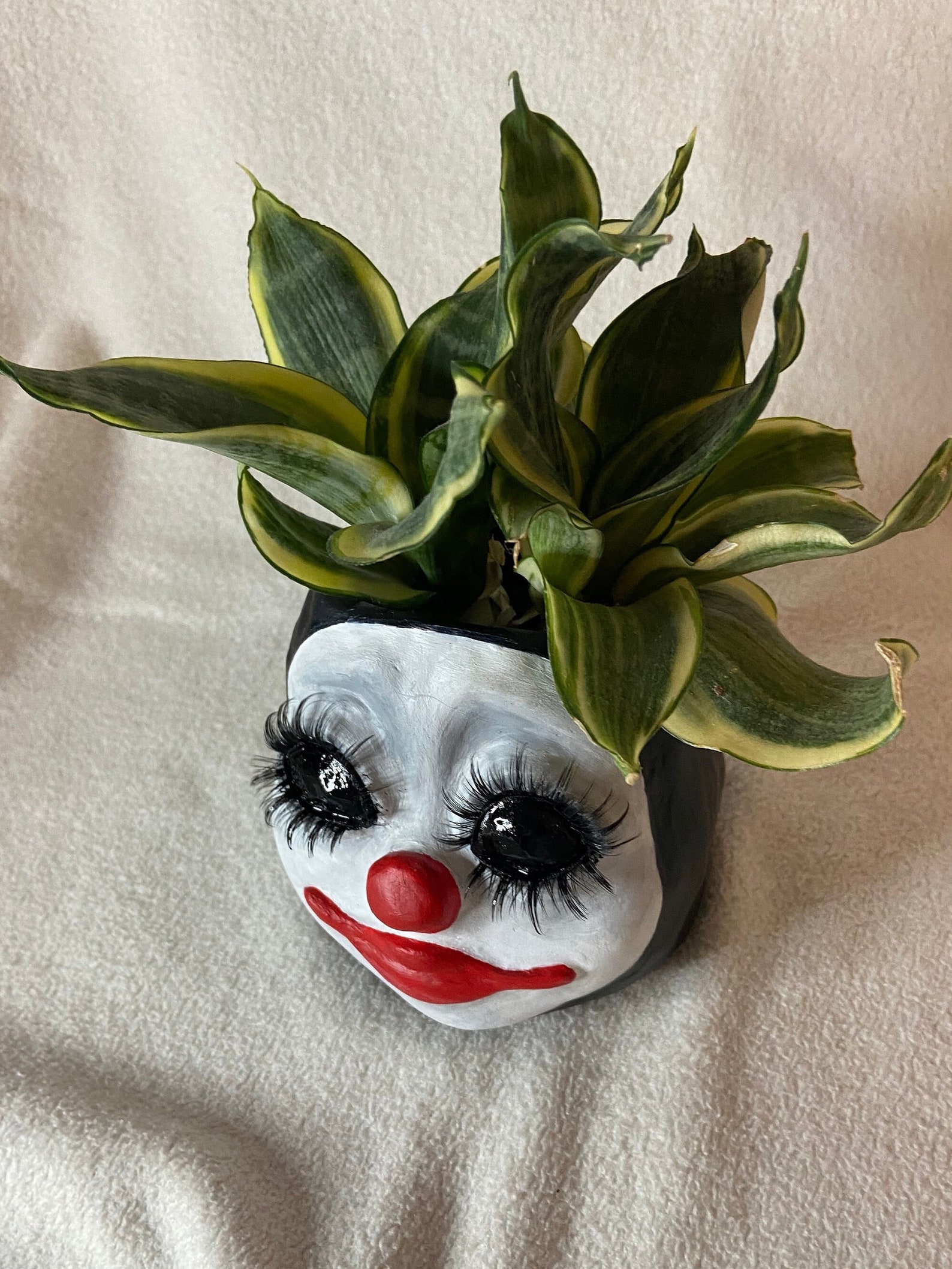 Cute Creepy Doll Face Clown Succulent Planter Vase for Indoor Garden ...