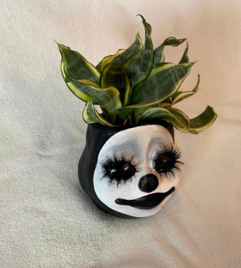 Cute Creepy Doll Face Clown Succulent Planter Vase for Indoor Garden ...