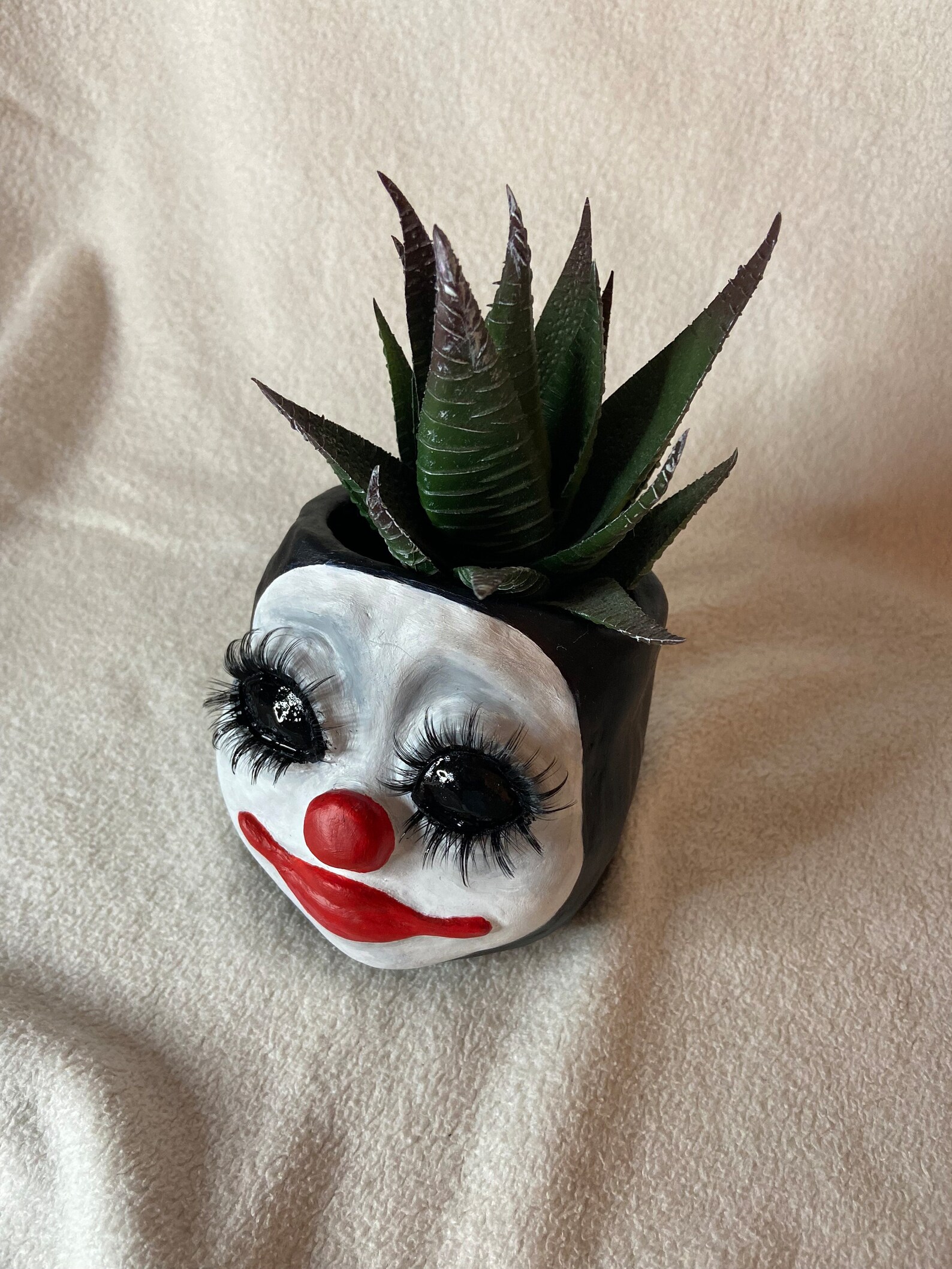 Cute Creepy Doll Face Clown Succulent Planter Vase for Indoor Garden ...