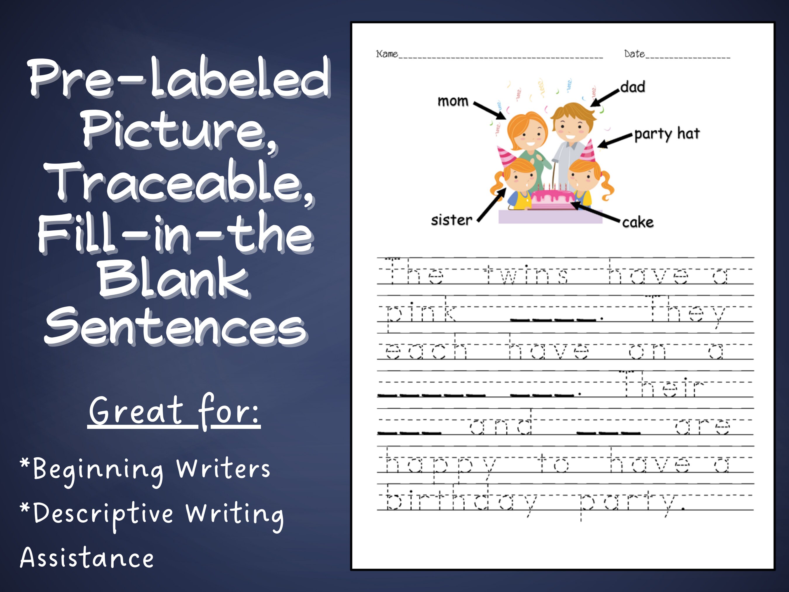 5 Senses No-prep, Differentiated Picture Prompts for Writing Beginning ...
