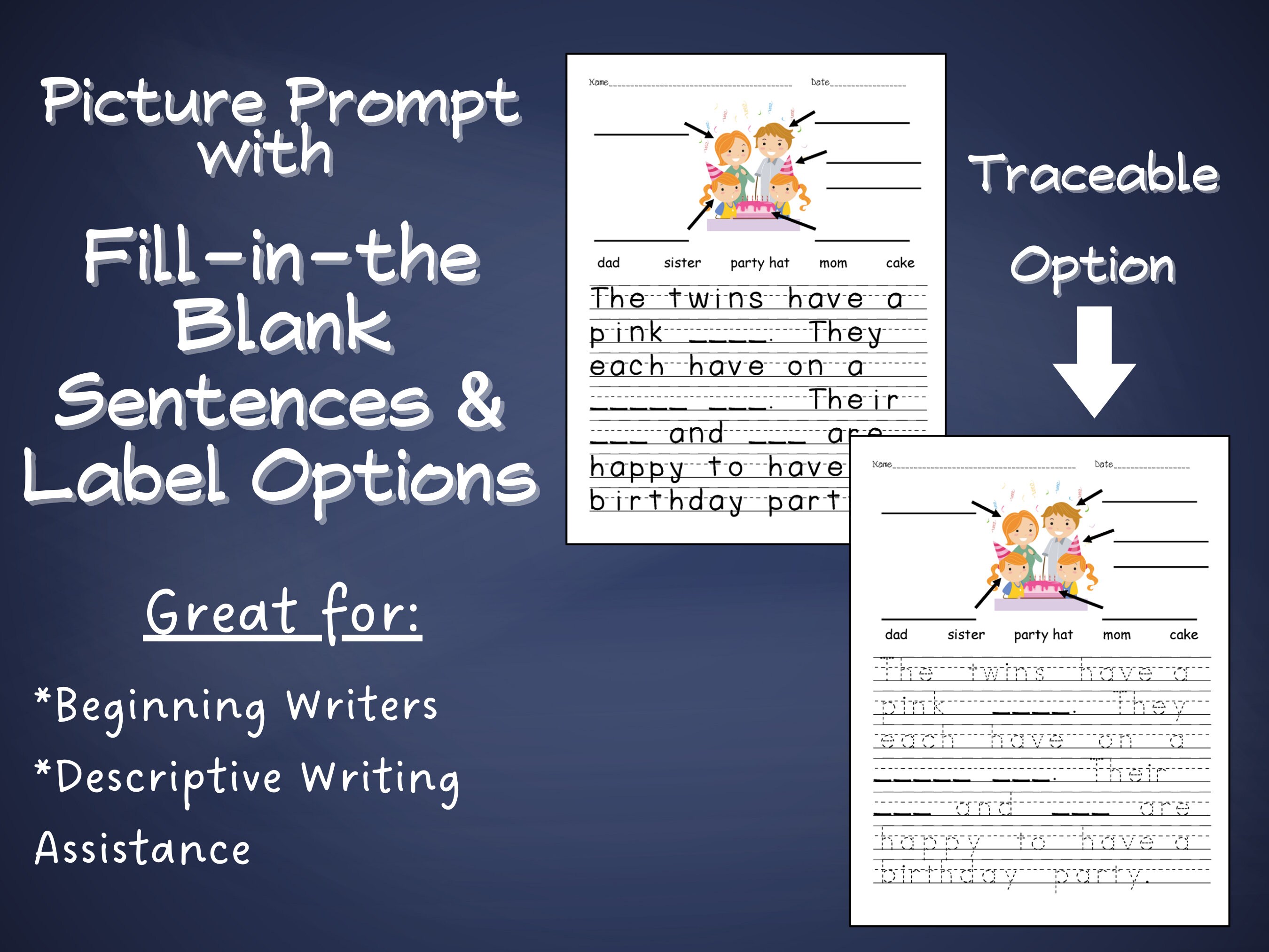 5 Senses No-prep, Differentiated Picture Prompts for Writing Beginning ...