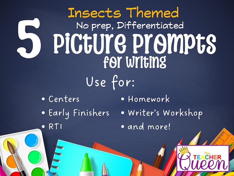 5 Insects No-prep, Differentiated Picture Prompts for Writing - Primary ...