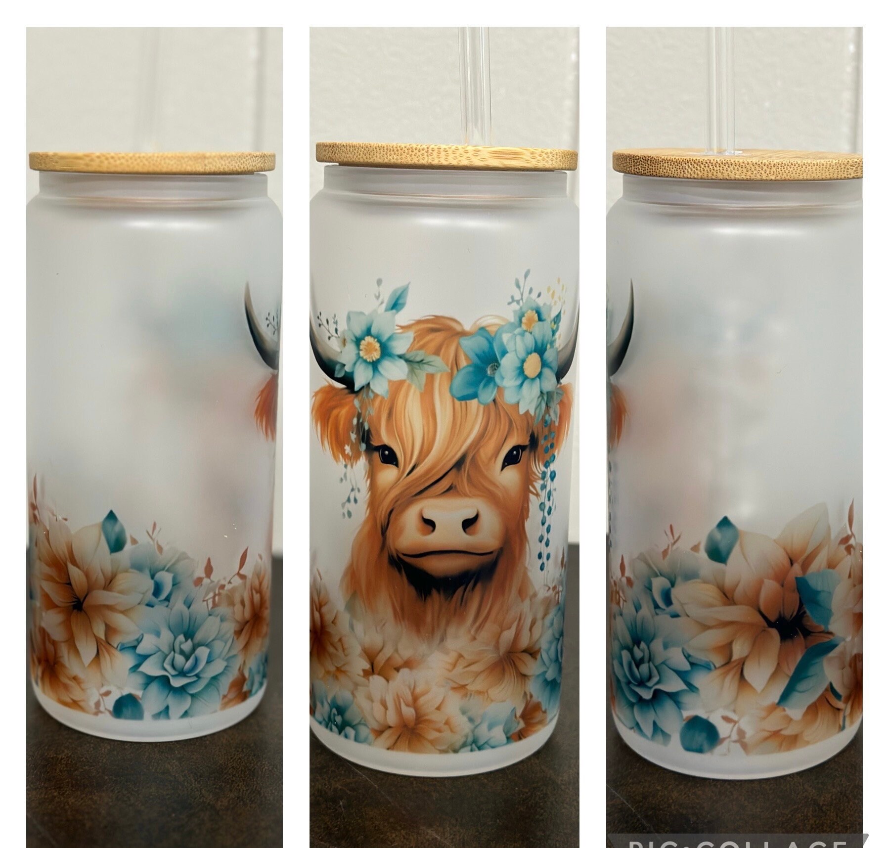 Highland Cow Glass, Libbey Glass, 16 Ounce, Gifts, Sunflowers - Etsy