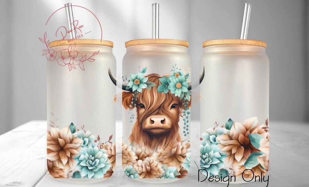 Highland Cow Glass, Libbey Glass, 16 Ounce, Gifts, Sunflowers - Etsy