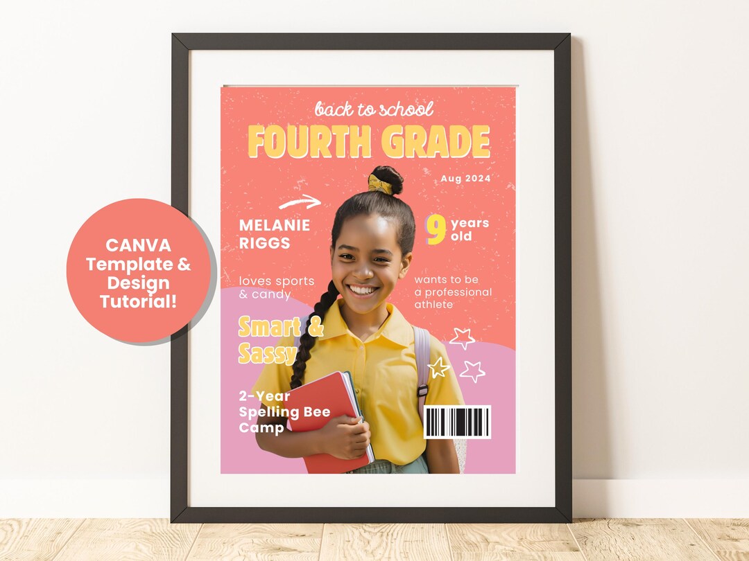 Back to School Magazine Cover Template, Magazine Cover Templates, Fully ...