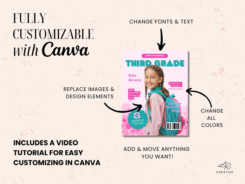 Back to School Magazine Cover Template, Magazine Cover Templates, Fully ...