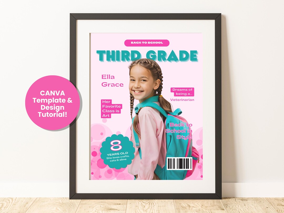 Back to School Magazine Cover Template, Magazine Cover Templates, Fully ...