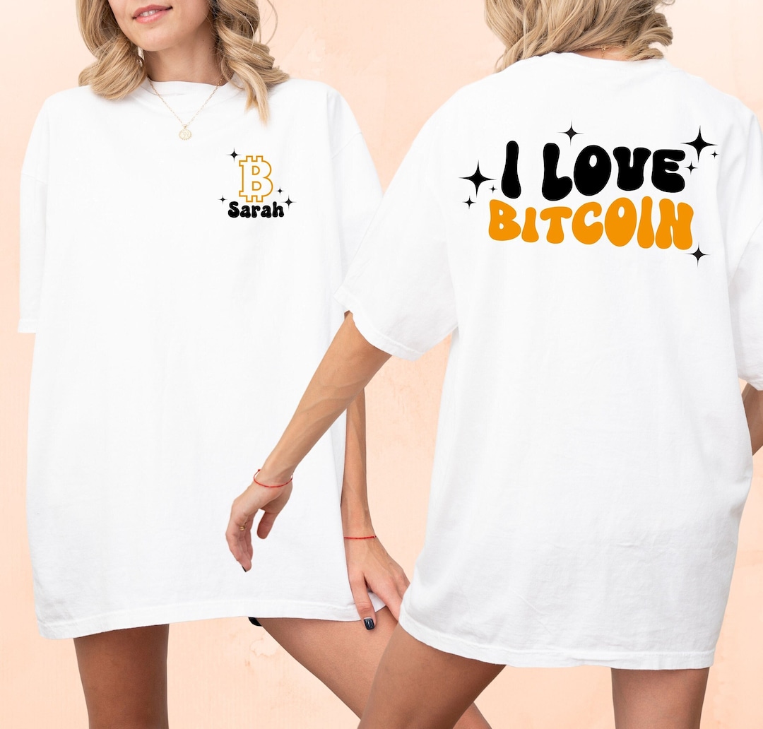 Custom I Love Bitcoin Shirt Personalized Name Shirt With Bitcoin Logo ...