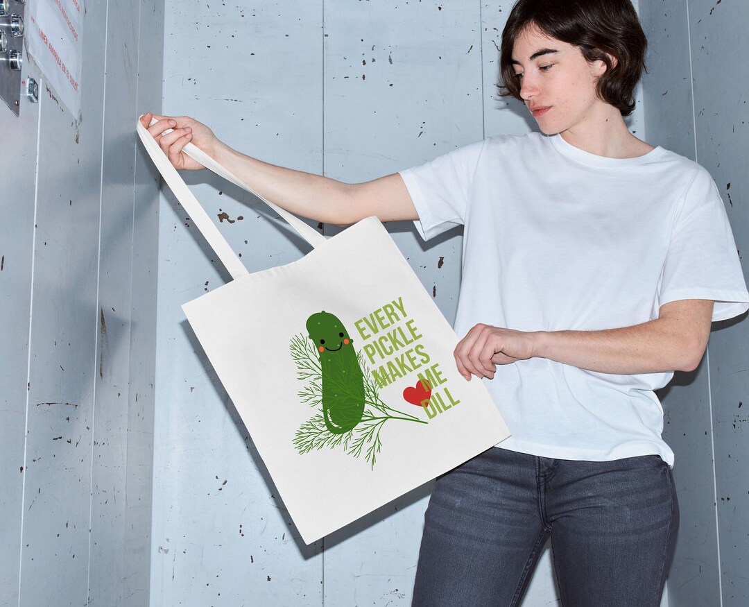 Every Pickle Tote Bag, Pickles Lover Gift, Vintage Canned Pickles Bag ...
