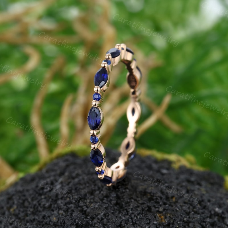 Sapphire Stack Ring - Etsy