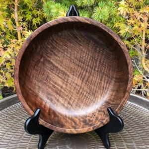 Handmade Fiddleback Claro Walnut Footed Bowl CW0259 - Etsy
