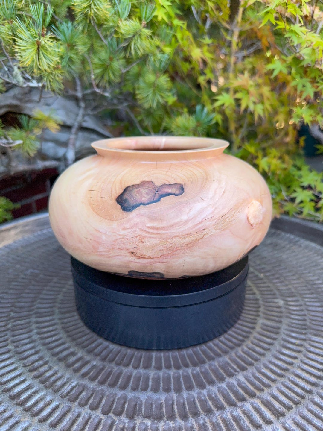 Handcrafted Beech Closed Form Bowl – Spalted Heartwood, Zone Lines ...