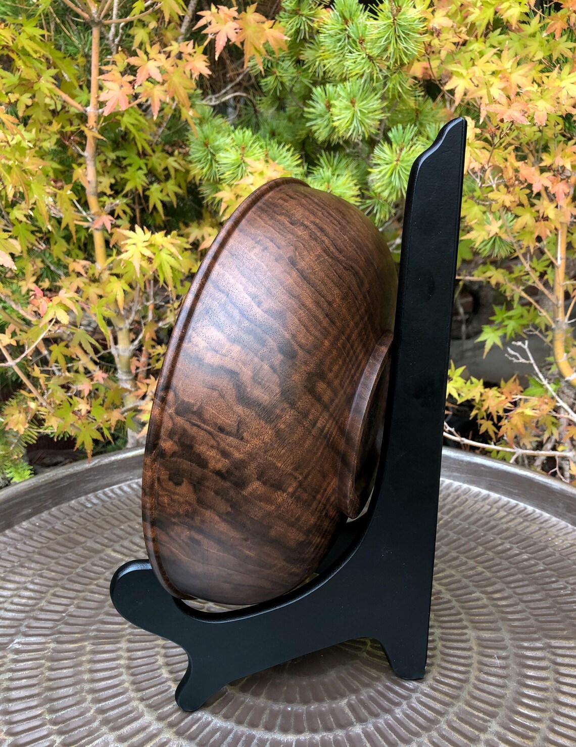 Handmade Fiddleback Claro Walnut Footed Bowl CW0259 - Etsy