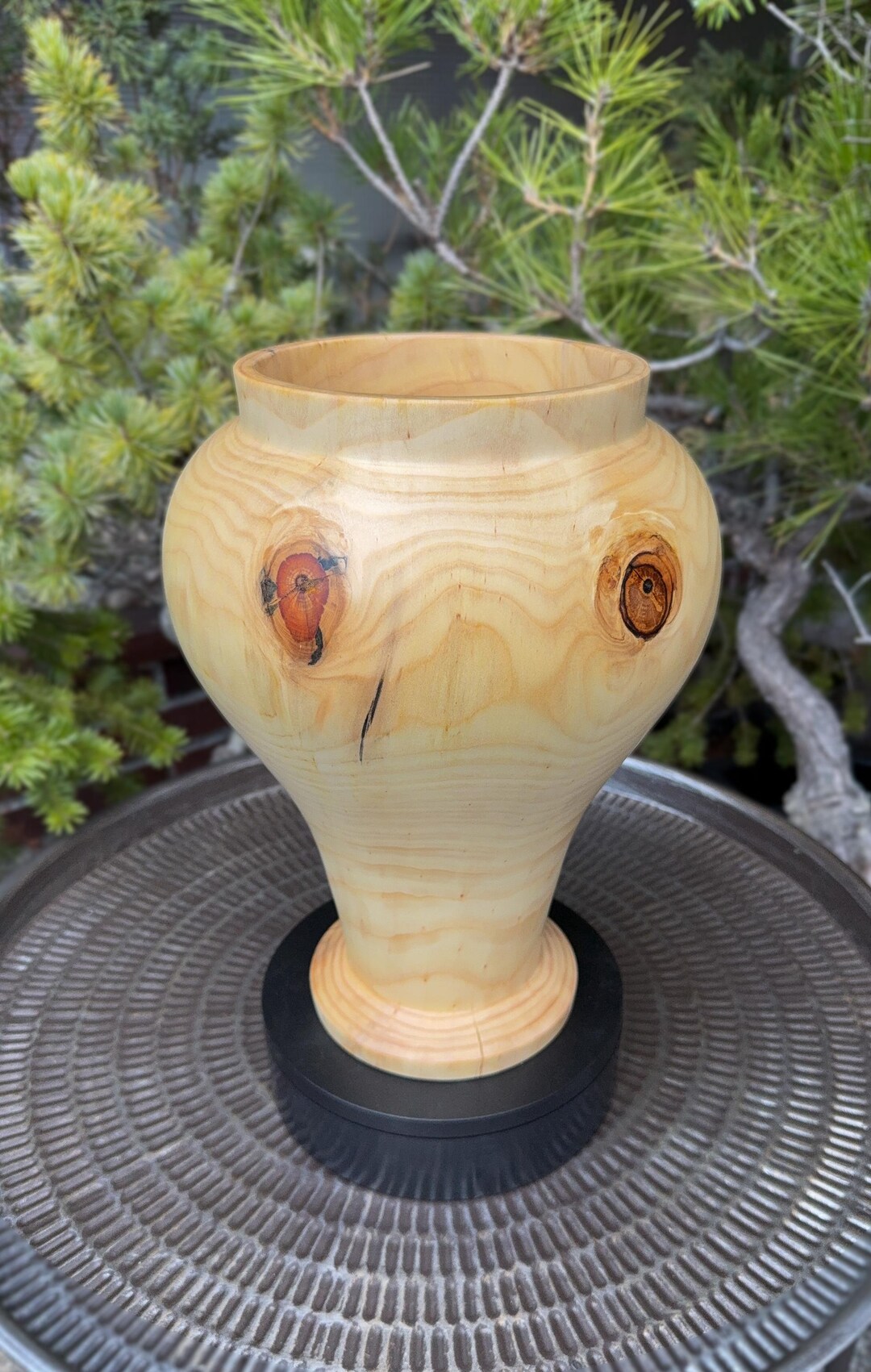 Monkey Puzzle Wood Shoulder Vase – Handcrafted Sculptural Vessel ...