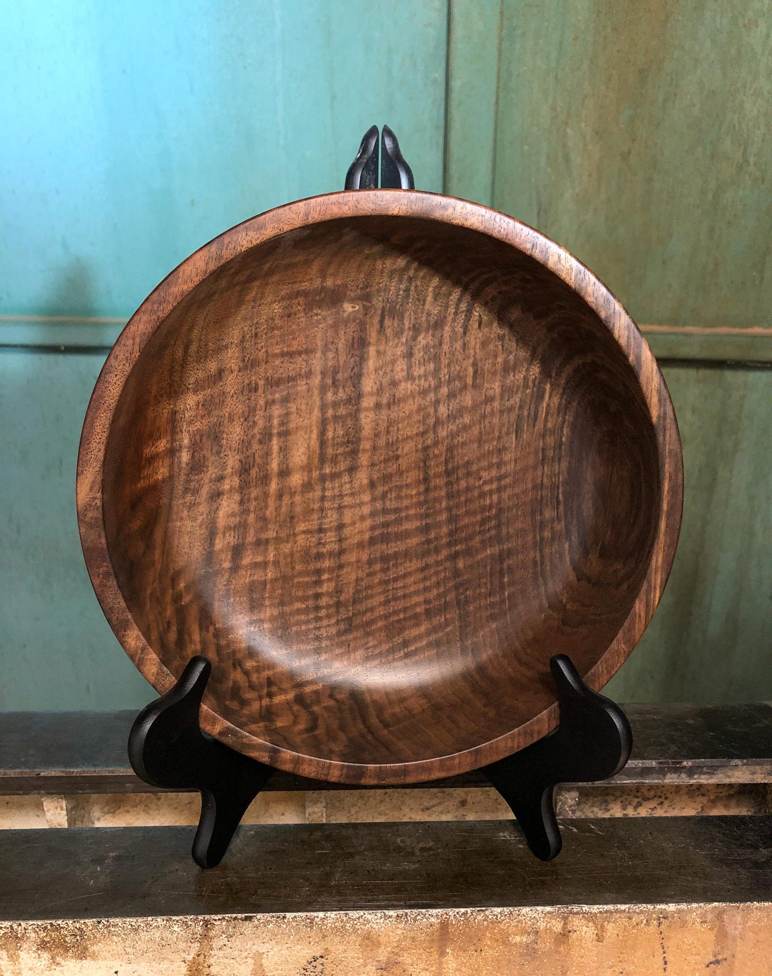 Handmade Fiddleback Claro Walnut Footed Bowl CW0259 - Etsy