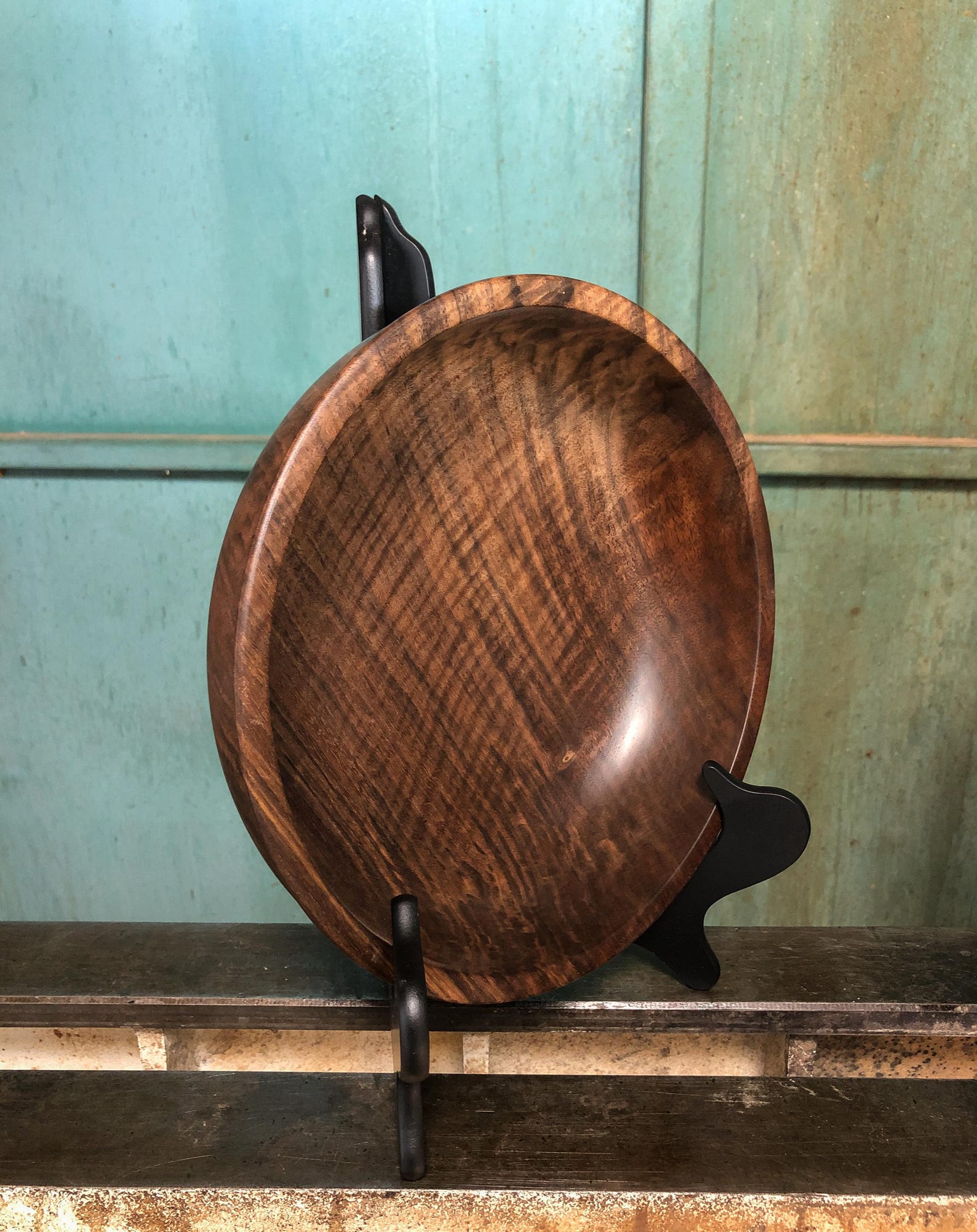 Handmade Fiddleback Claro Walnut Footed Bowl CW0259 - Etsy