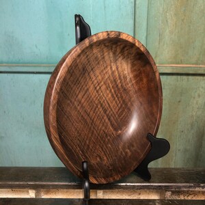 Handmade Fiddleback Claro Walnut Footed Bowl CW0259 - Etsy