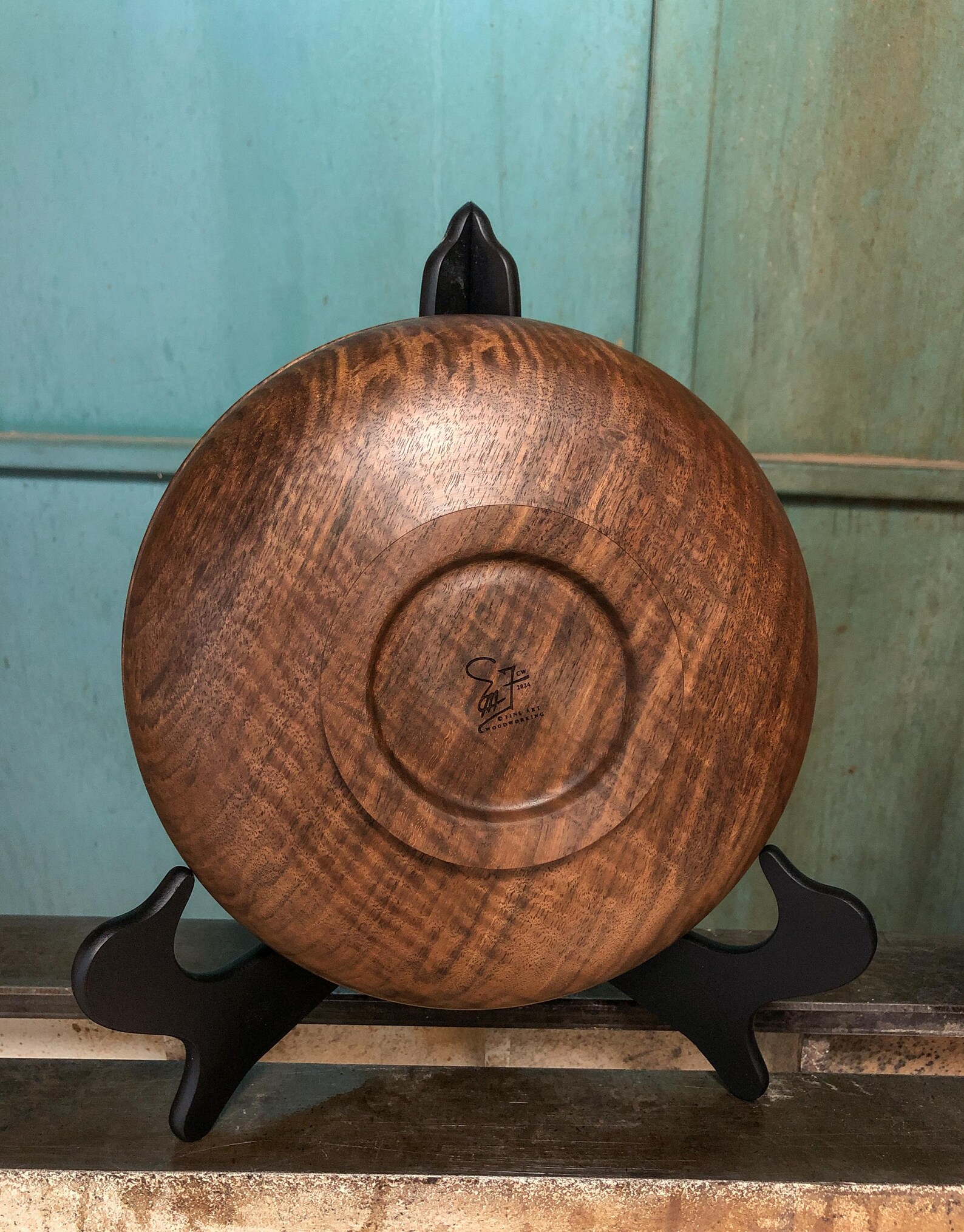 Handmade Fiddleback Claro Walnut Footed Bowl CW0259 - Etsy