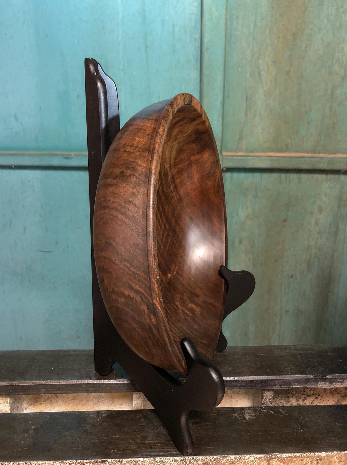 Handmade Fiddleback Claro Walnut Footed Bowl CW0259 - Etsy