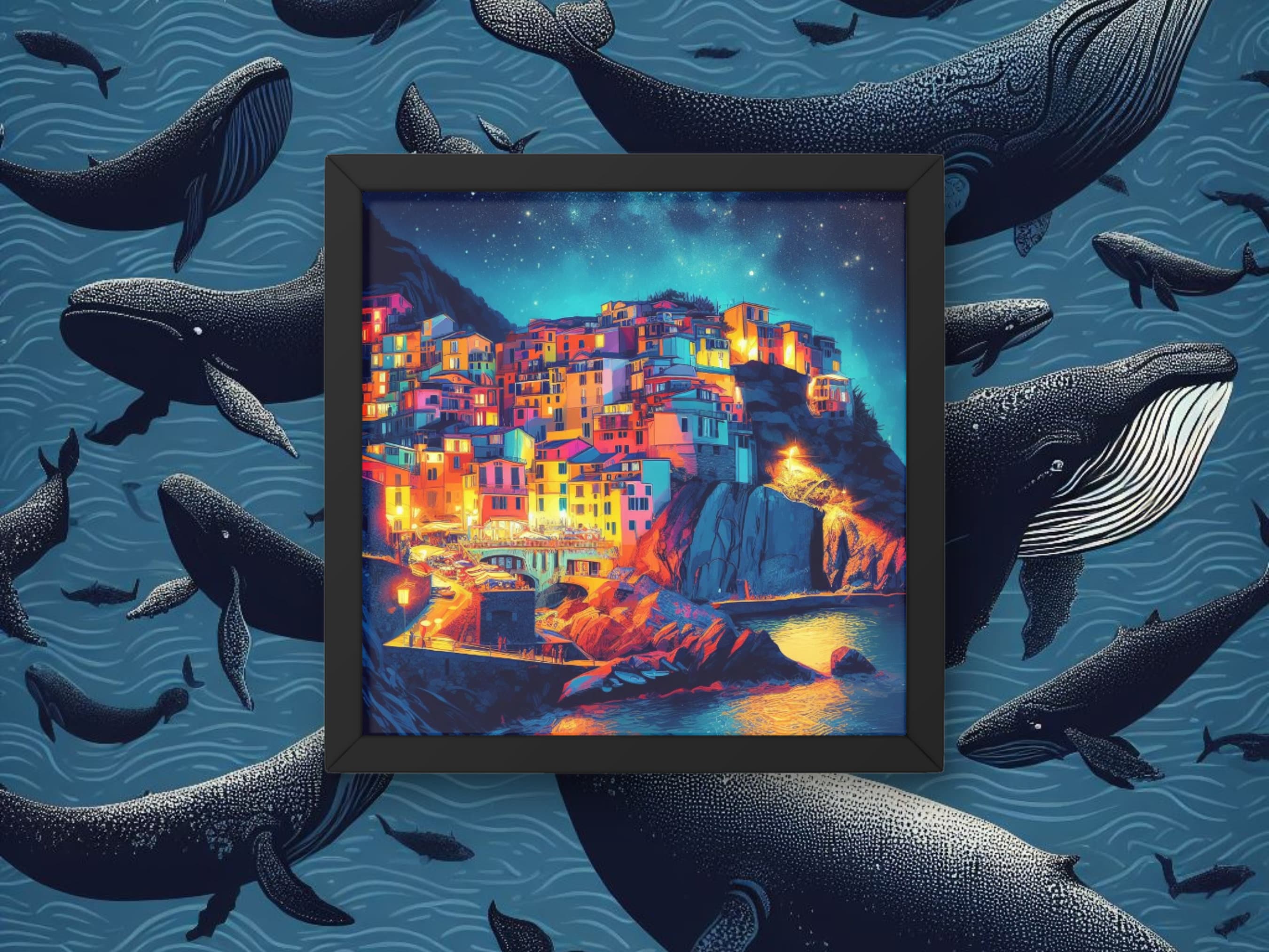 Manarola Wall Art, Coastal Print, Italy Abstract Art - Etsy