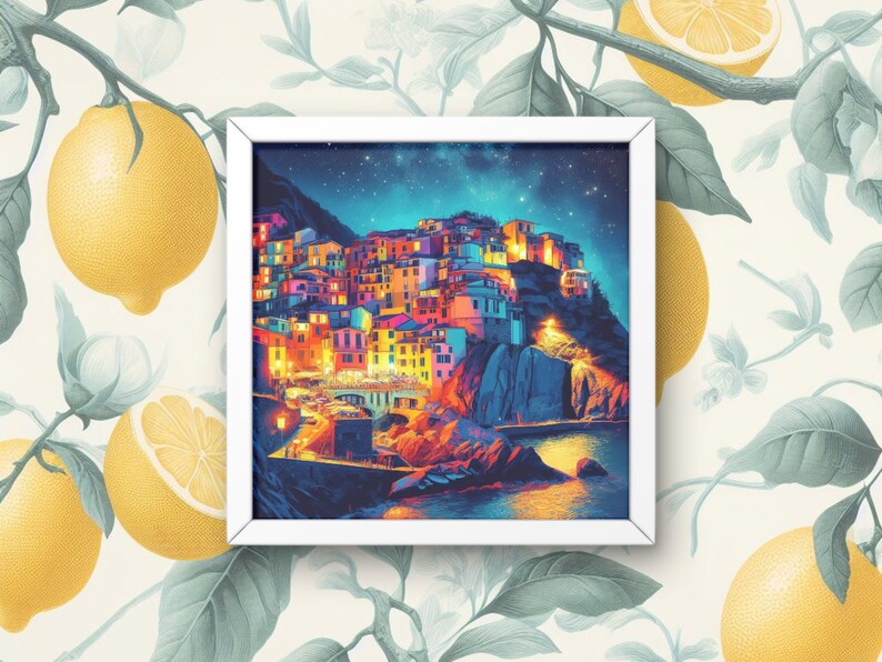 Manarola Wall Art, Coastal Print, Italy Abstract Art - Etsy