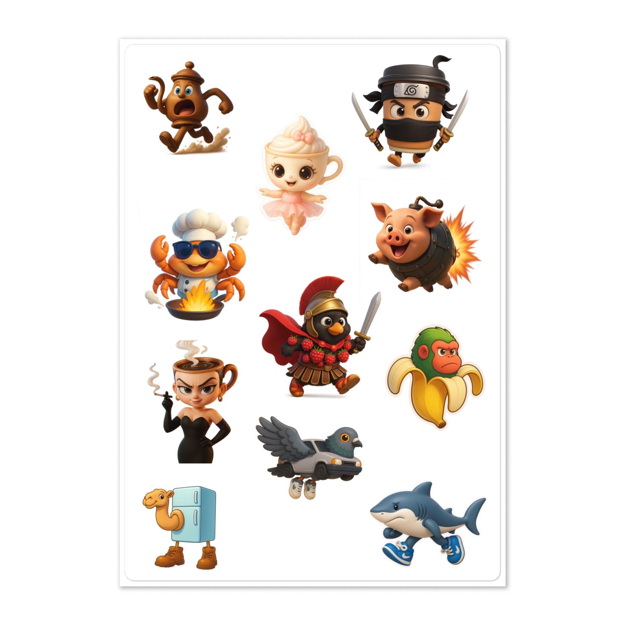 Brainrot Italian Stickers - Tralala, Sahur, Ballerina, Crocodilo ...